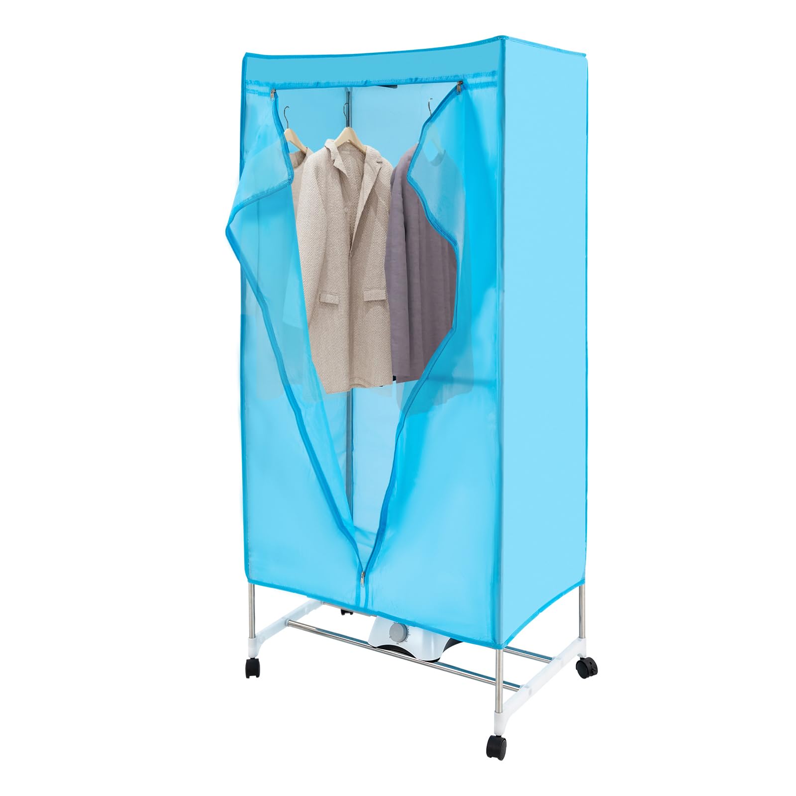 Portable Dryer, 110V 1000W Electric Clothes Dryer Machine Double Layer Stackable Clothes Drying Rack for Apartments, RV, Laundry, and More