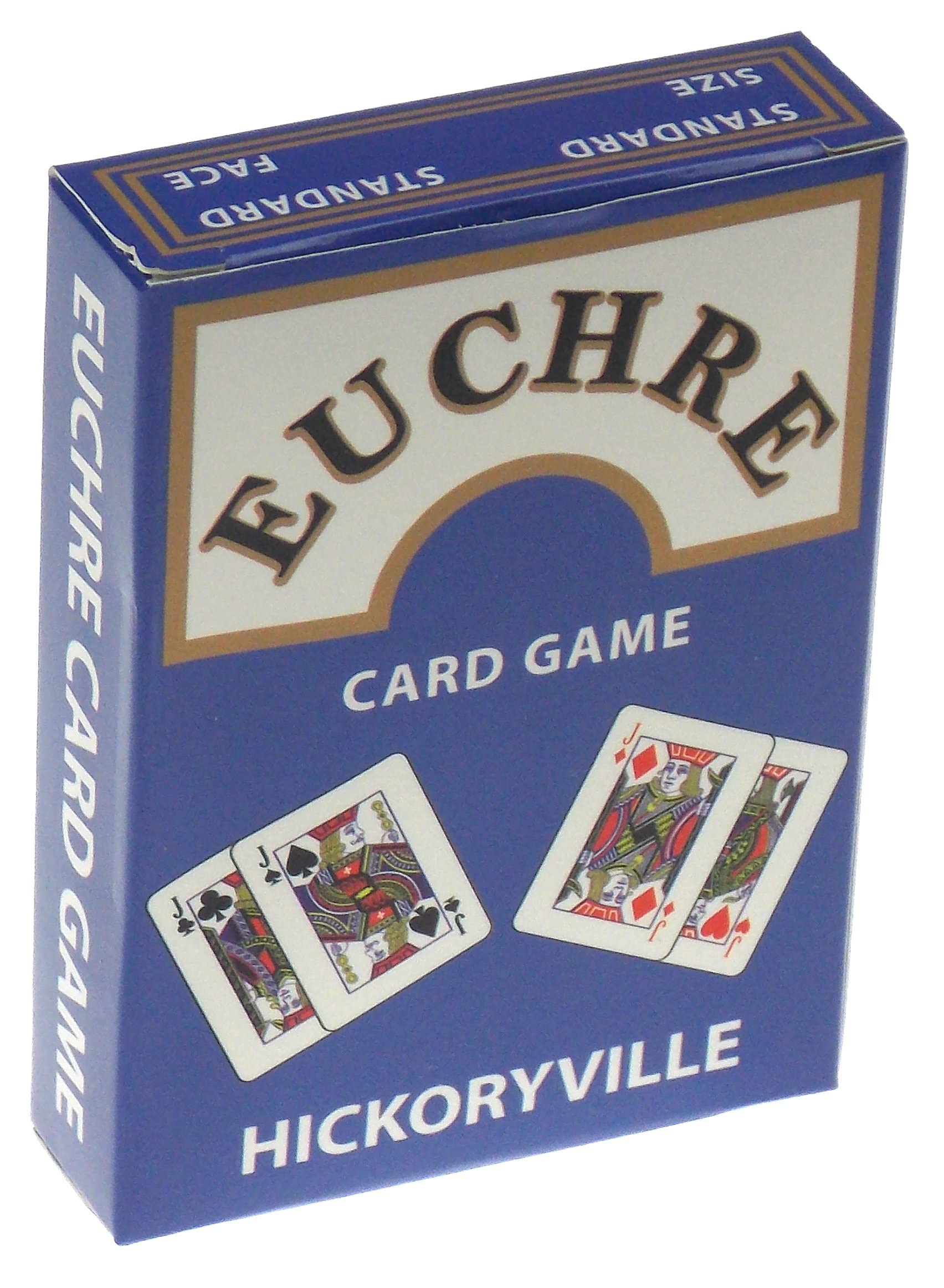 Hickoryville Euchre Playing Cards Bundle - 2 Euchre Decks in One Box with Suit Marker Dice