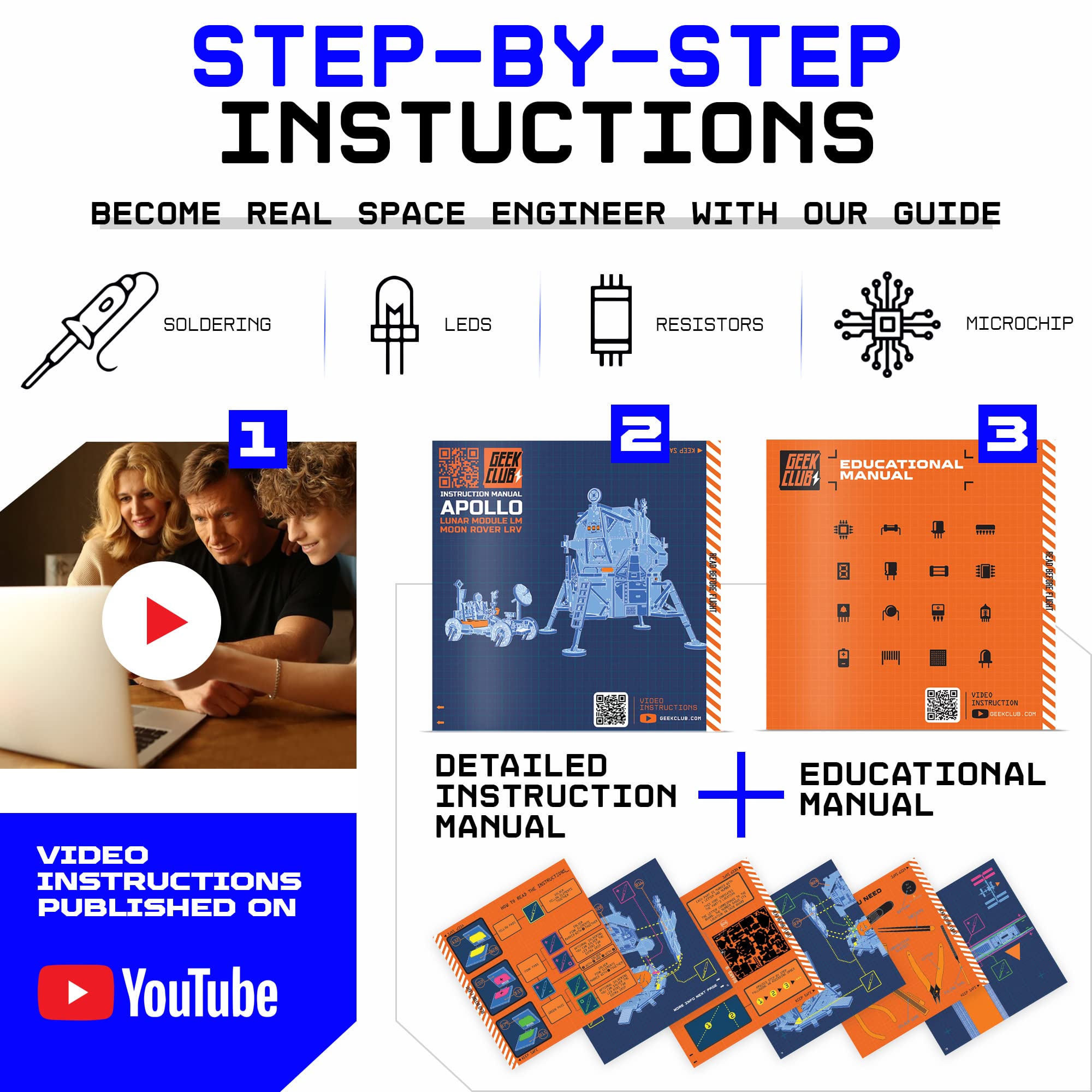 Geeek Club Space O DIY Engineering Kit - James Webb Space Telescope Model Building Kit - JWST Science Toy Kit for Beginners, Experts - Educational STEM Kit - DIY Toy Gifts for Adults, Teens and Kids