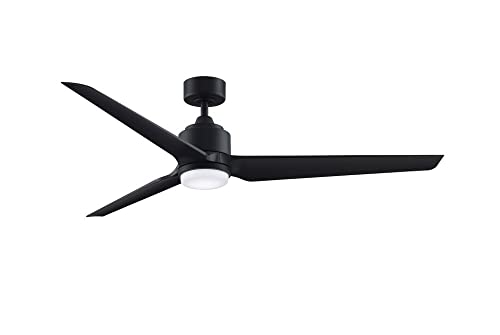 Fanimation BPW8515-64DWAW TriAire Set of Three Ceiling Fan Blades, 64 inch, Dark Walnut