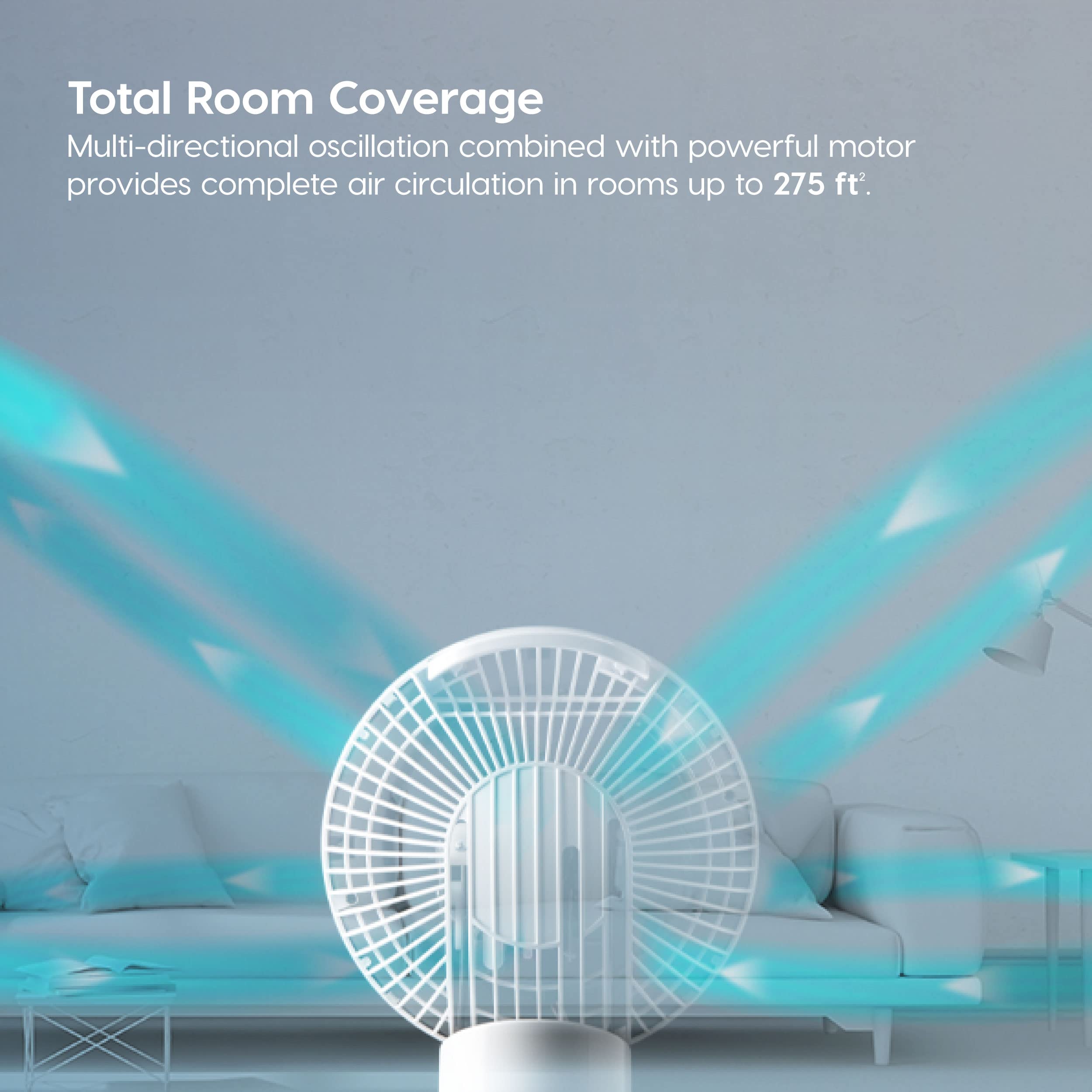 IRIS USA WOOZOO Oscillating Fan, Vortex Fan, Remote Equipped 7-in-1 Fan w/ Timer/ Multi Oscillation/ Air Circulator/ 3 Speed Settings, 74ft Max Air Distance, Large, Black