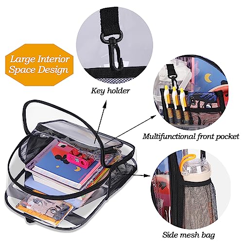 Personalized Clear Backpack with Name Custom Clear Bookbag Customized Any Text PVC Heavy Duty Transparent Backpack, Gifts