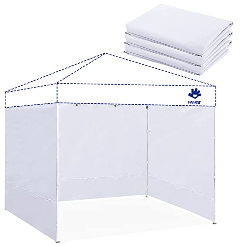 Fanpat Instant Canopy Tent Sidewalls for 10x10 Pop Up Canopy Waterproof,99% UV Protection,3 Piece Sidewalls, White(3PCS Sidewall Only, Canopy Tent NOT Included)