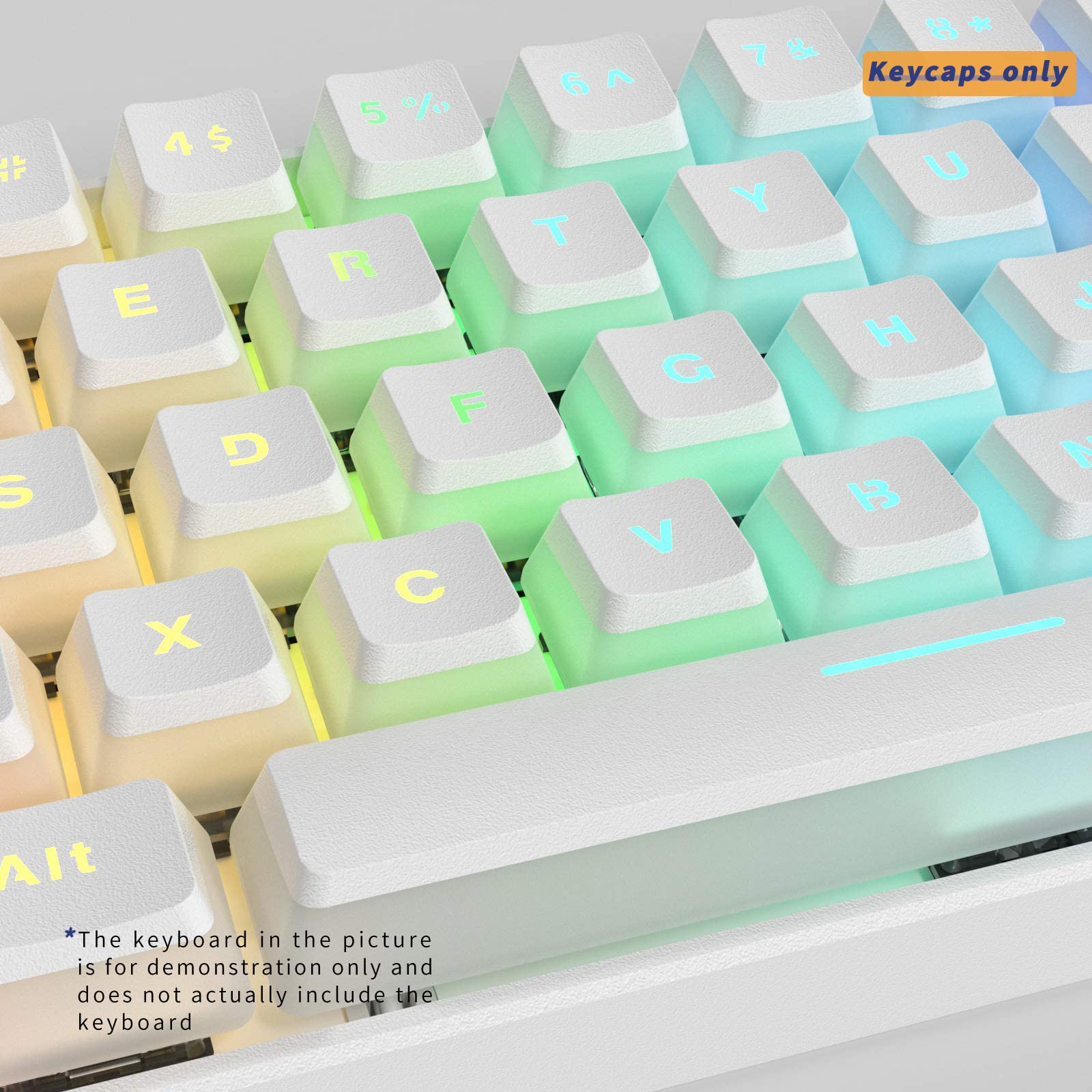 DIERYA Black PBT Double Shot Pudding Keycaps, 108 Keys Mechanical Keycaps Set - OEM Profile - Compatible with 60% TKL Full-Size Stand US Layout Mechanical Gaming Keyboard (Keycaps Only)