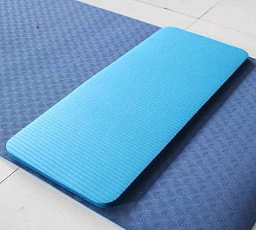 FABSELLER Yoga Mat Knee Elbow Wrists Support Mat Yoga Knee Pad Fitness Pilates Workout Training Exercise Gym Mat with One Elastic Band 15mm Thick, Purple