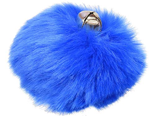 Epic Skates New! Royal Blue Fuzzy Tie-on Pom Poms with Jingle Bells…