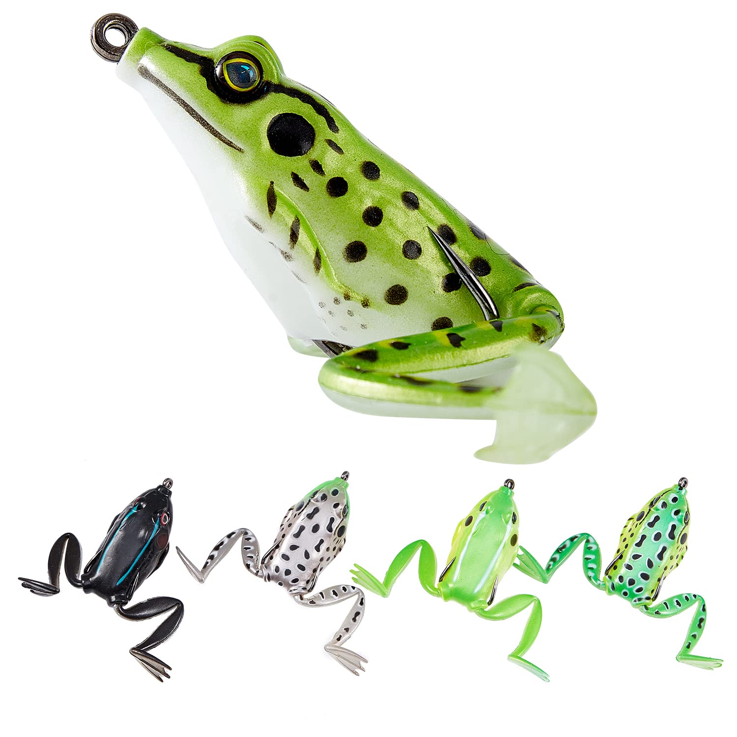 Frog Lures for Bass Fishing with Bionic Legs 5PCS FX Lure