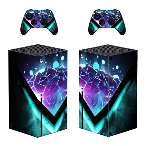 FELIPE SEIJI KUBA Vinyl Skin Sticker Cover Decal for Microsoft Xbox Series X Console and Remote Controllers multi color HD Printing