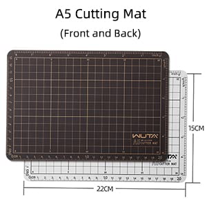 WUTA Self Healing Sewing Mat, New Fabric Cutting Mat, Leather Cutting Board Sewing Table Mats A5 Professional Double-Sided Cutting Mat (9 x 6 inch)