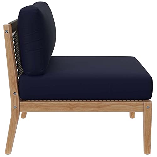 Modway Clearwater Sectional, 5-Piece Set, Gray Navy