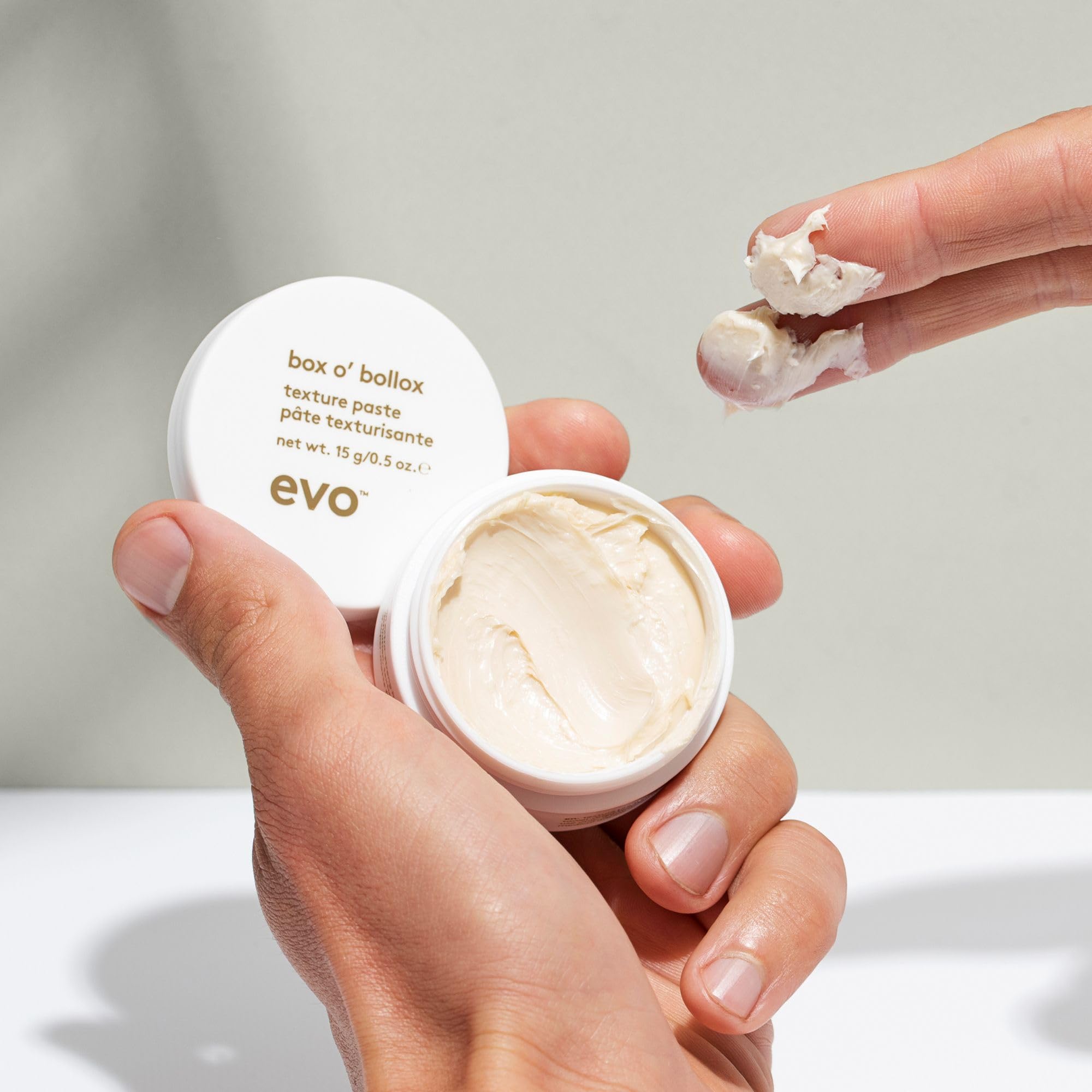 EVO Box O' Bollox Texture Paste - Hair Styling Paste - Long-Lasting Hold with a Matte Finish & Anti Frizz - 90g / 3.1oz