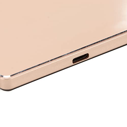 LBEC Tablet PC, 20MP Camera Gold Color 100240V 128GB Tablet 10 Inch IPS for Study (US Plug)