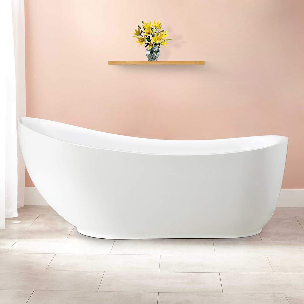 Vinnova 231071-BAT-WH Everlie 71 inch x 35 inch Soaking Bathtub,,, White
