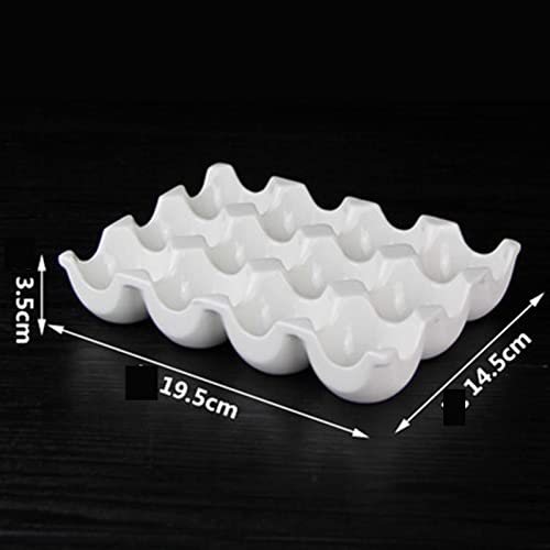 Egg Holder Creative Ceramic 6 Grid 12 Grid Egg Tray Household Hen RefrigeratorEgg Storage Box Baking Tableware Baking Egg Tray