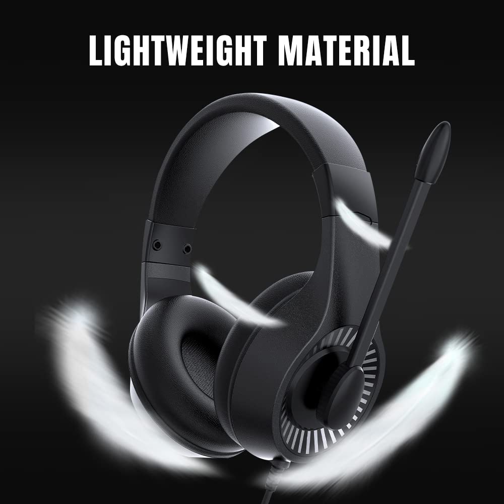 JAKO Gaming Headset, Headset with Noise Cancelling Microphone-Gaming Headphones for Xbox Series X, Xbox Series S, Xbox One, PS5, PS4, Mobile & PC with 3.5mm Jack (Black)