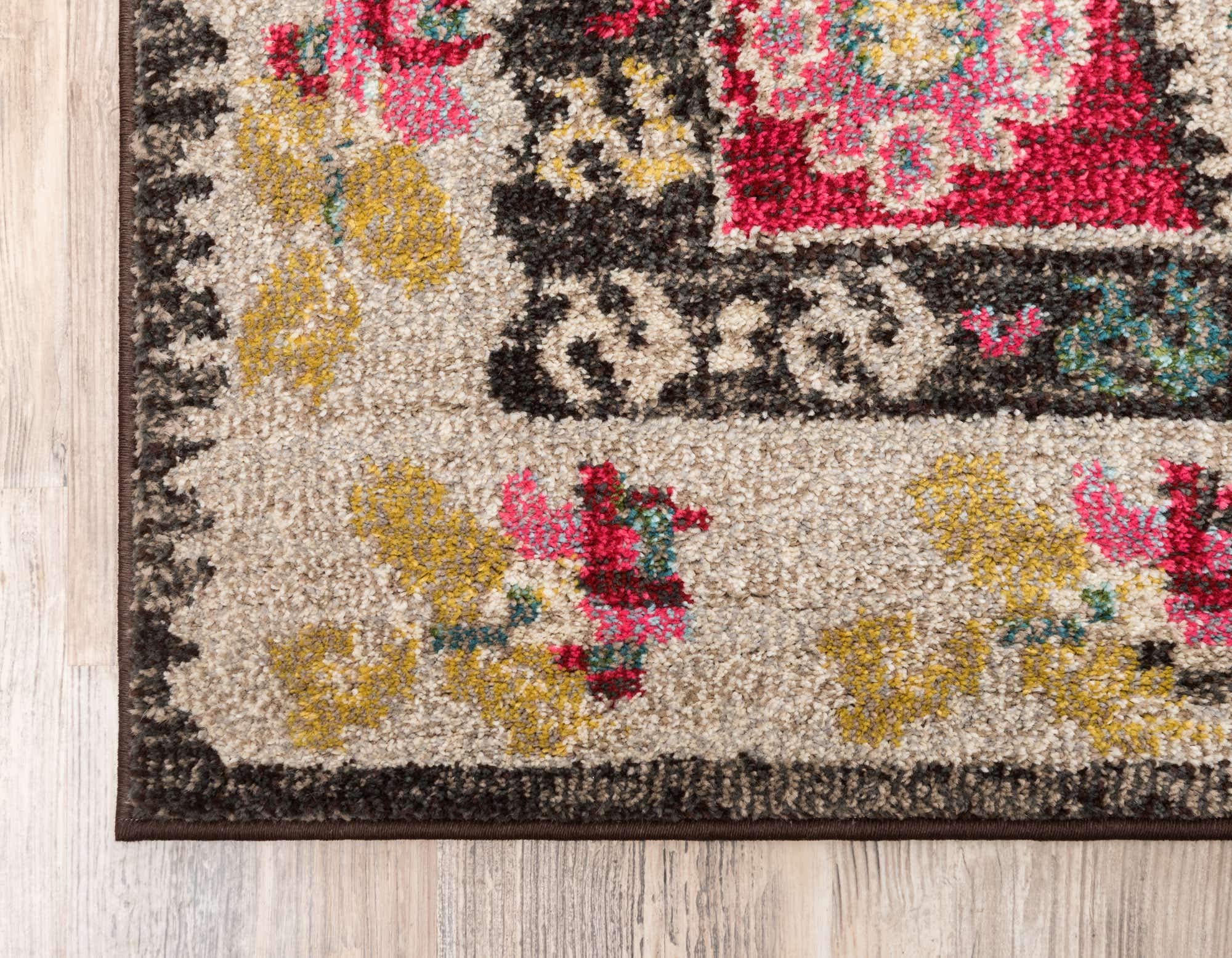 Unique Loom Sedona Collection Southwestern, Geometric, Border, Over-Dyed, Modern, Tribal, Abstract Area Rug, 9 ft x 12 ft, Multi/Beige
