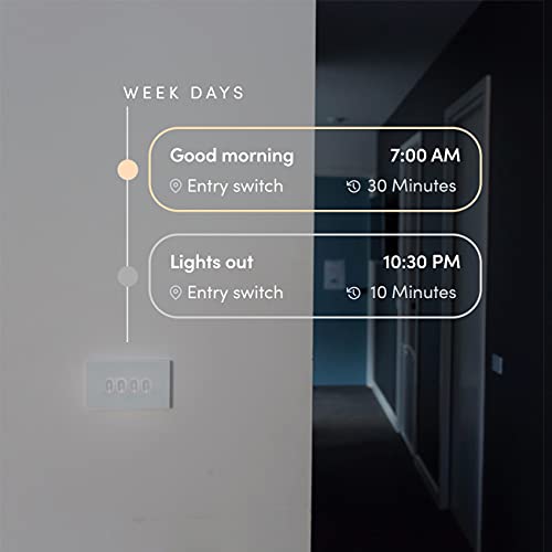 LIFX Smart Switch, 4 Button in-Wall Wi-Fi Smart Touch Glass Switch (White)