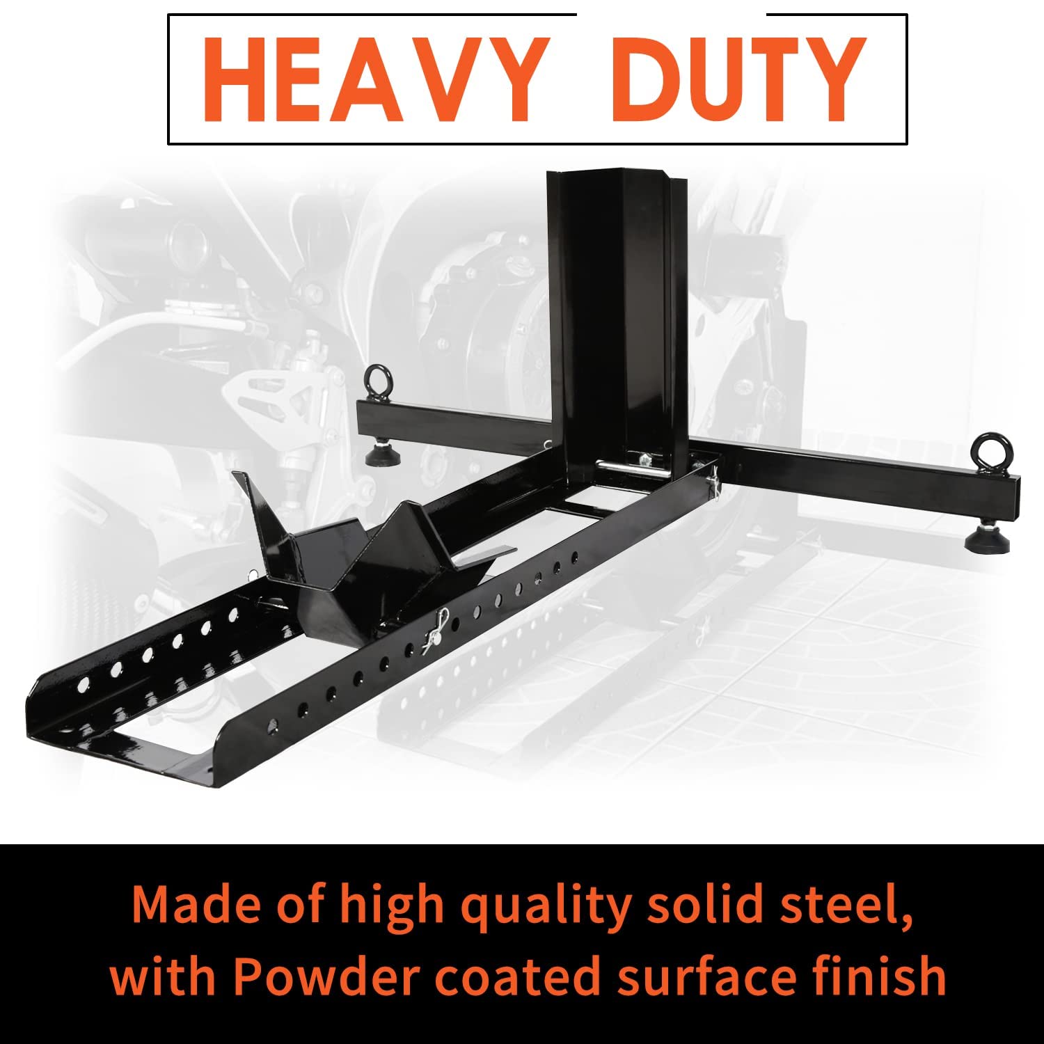 EGO BIKE Adjustable Motorcycle Wheel Chock Upright 1800lb Capacity Adjustable Motorcycle Stand Wheel Tire Chock for 15"-22" Wheels