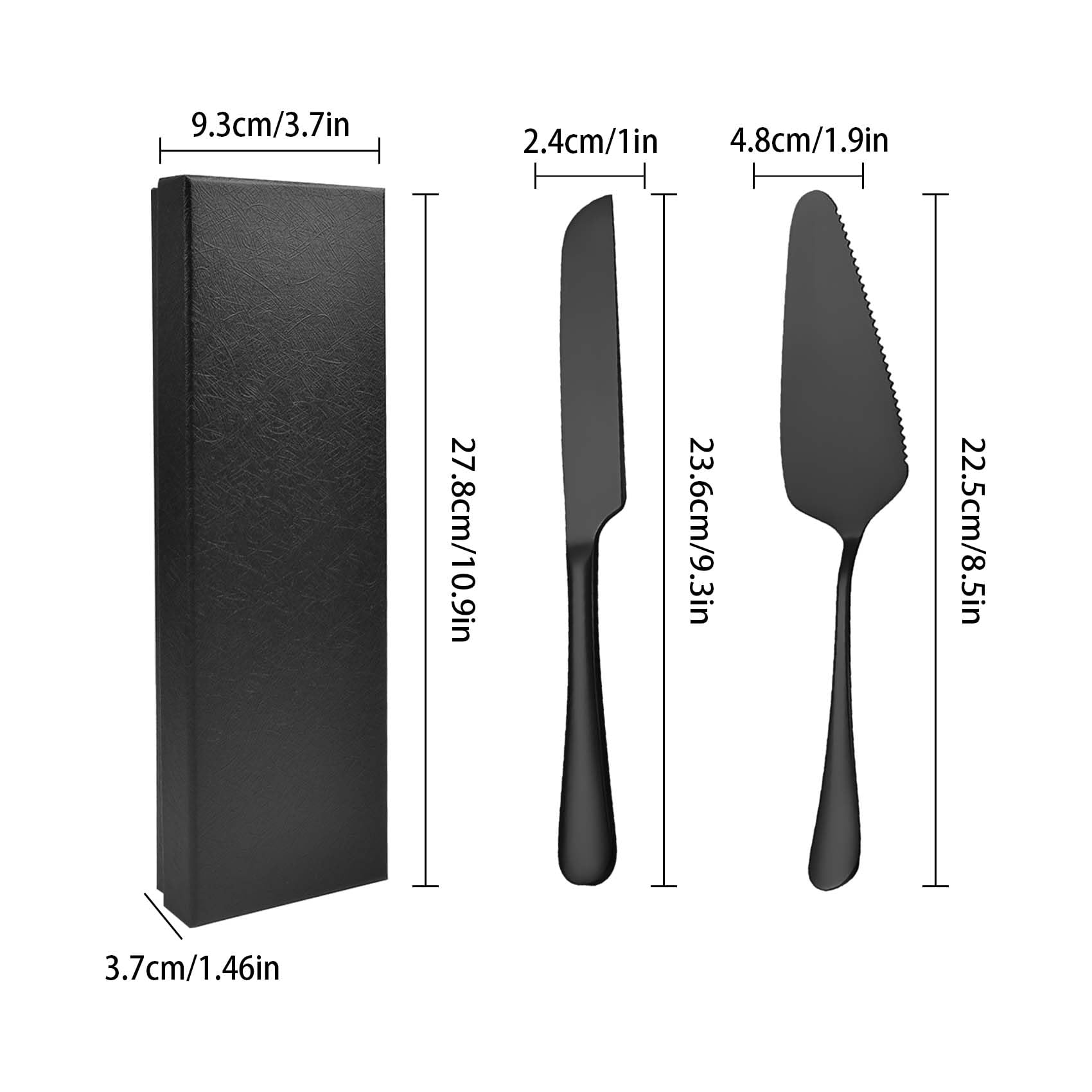 STNRST-IN Cake Knife and Server Set, Silver Stainless Steel Pie Server Cake Cutting Set for Wedding, Cake Cutter Cake Knife Serving Set for Wedding, Birthday and Parties (Silver)