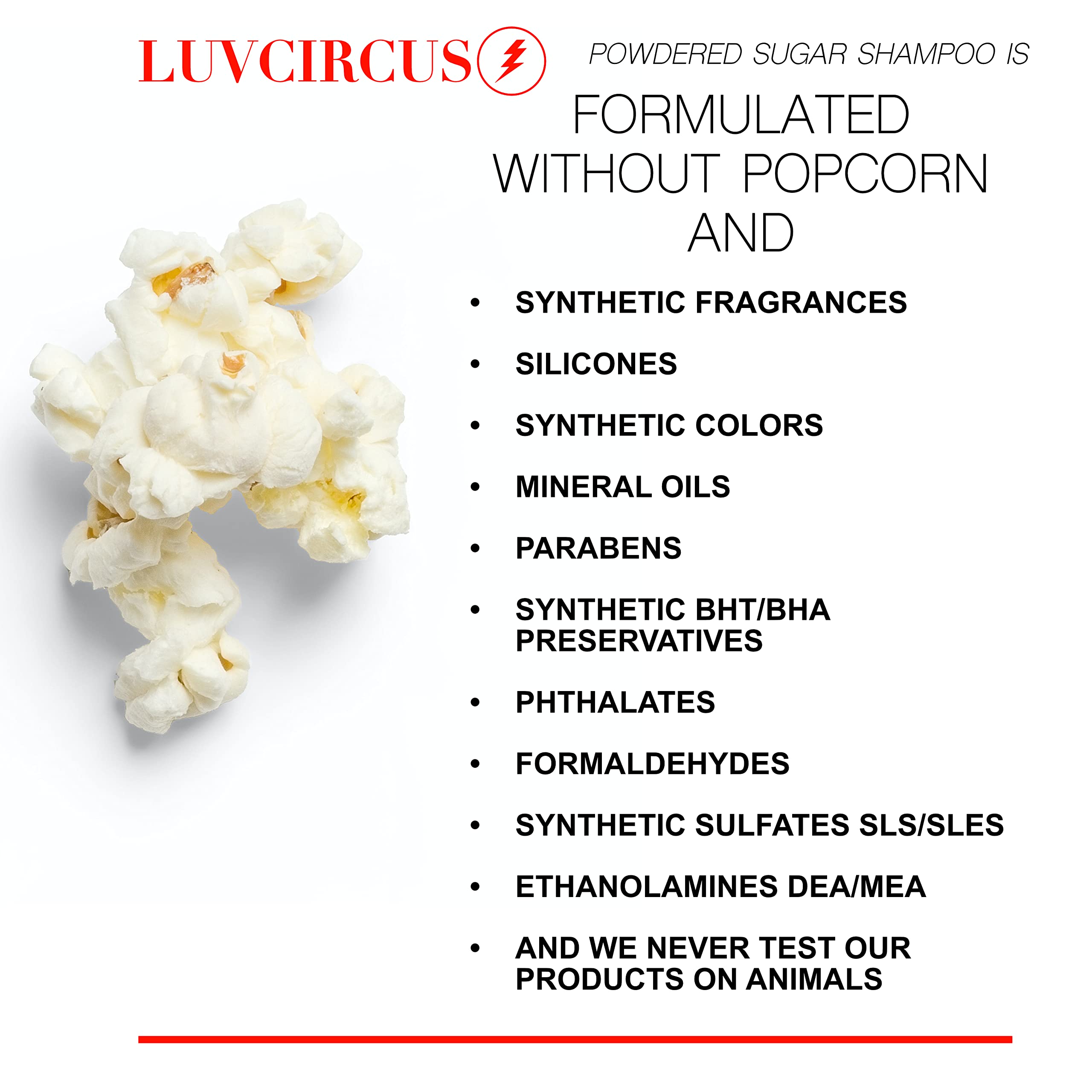 LUVCIRCUS-Powdered Sugar Shampoo- is a clean natural dry shampoo that absorbs excess oil from your hair while adding a touch of texture and volume. Non-aerosol, environmentally-friendly pump dispenser
