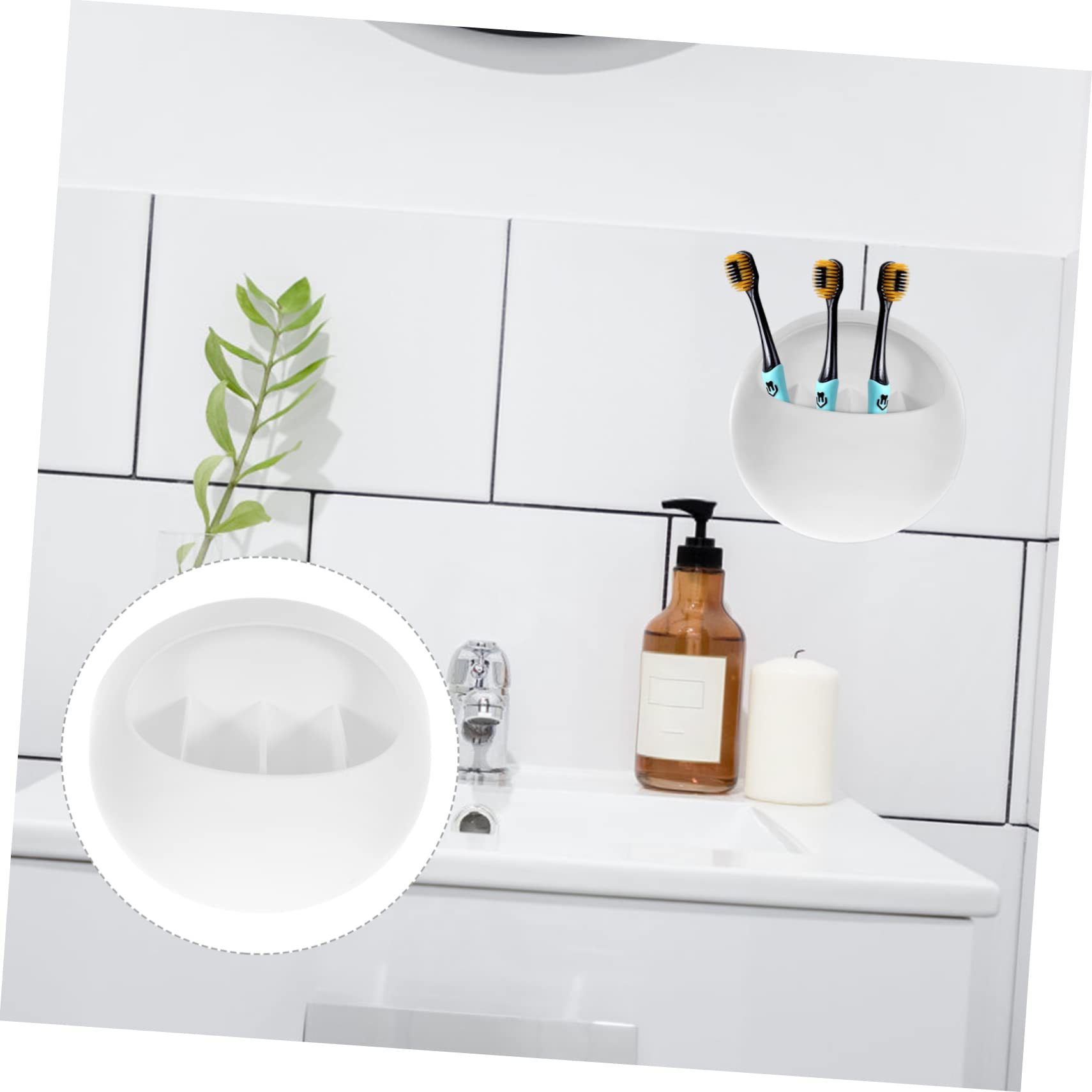 STOBAZA 5pcs Box Wall-Mounted Storage Box Floating Remote Holder Phone Holders Phone Holder Stand Wall Mount Phone Bracket Charger Holder Cabinet Office White Pp