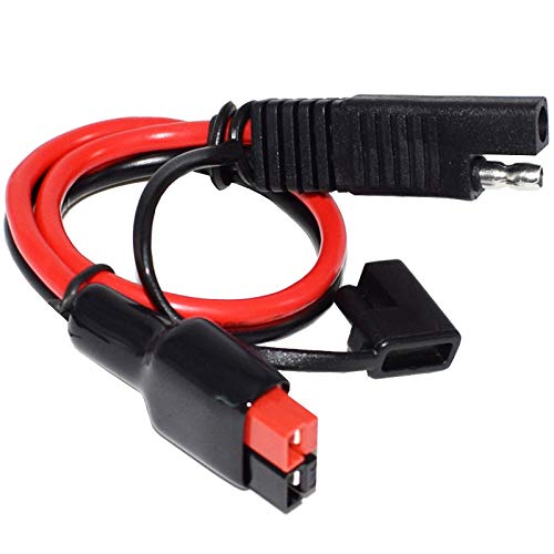 LIXINTIAN with Waterproof and Dustproof Cover SAE Adapter 12AWG Cableļ¼for Pre-Wired RV Boat Charge Battery Solar Panel-30cm/0.98ft