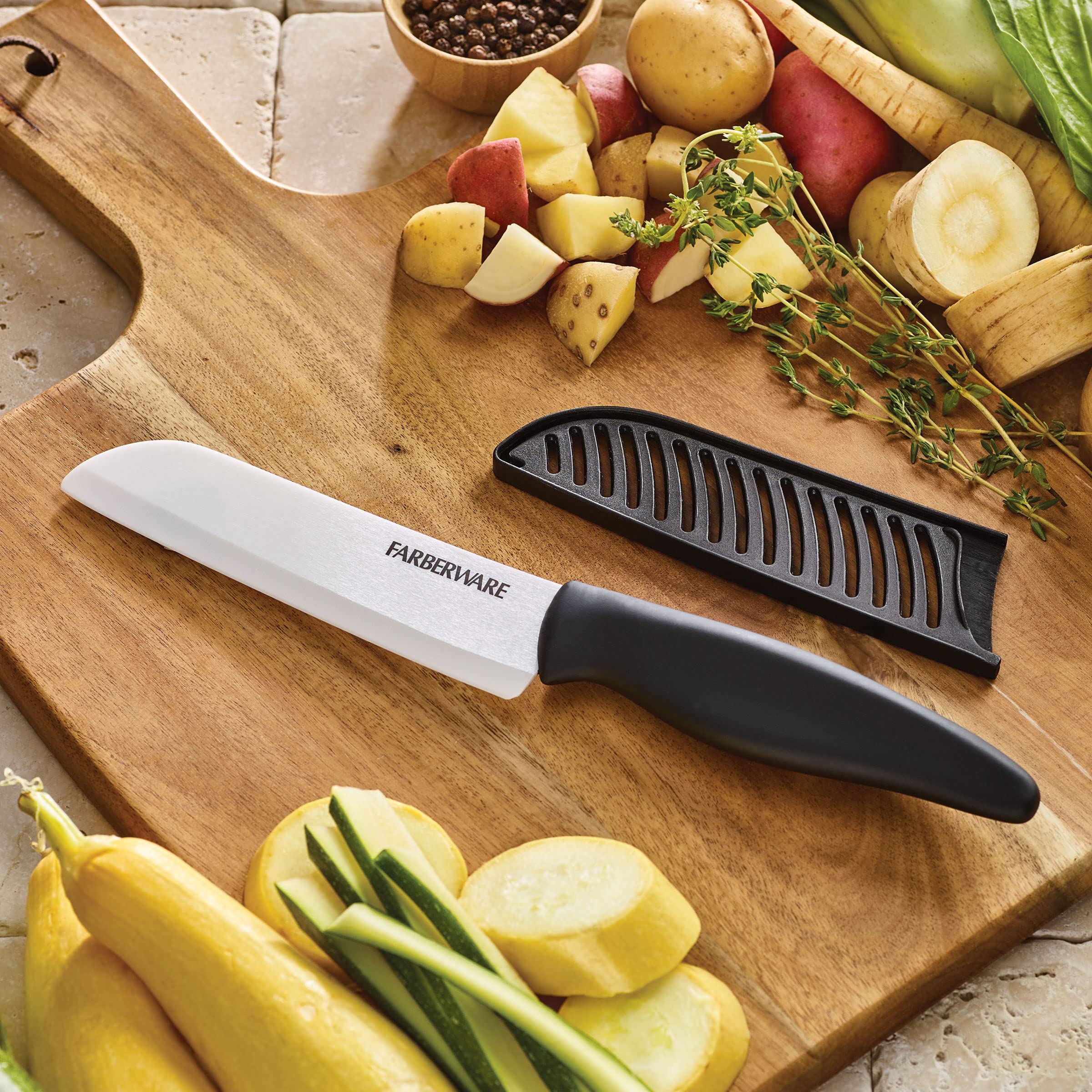 Farberware 5243363 Ceramic Knife Set, 2-Piece, Black