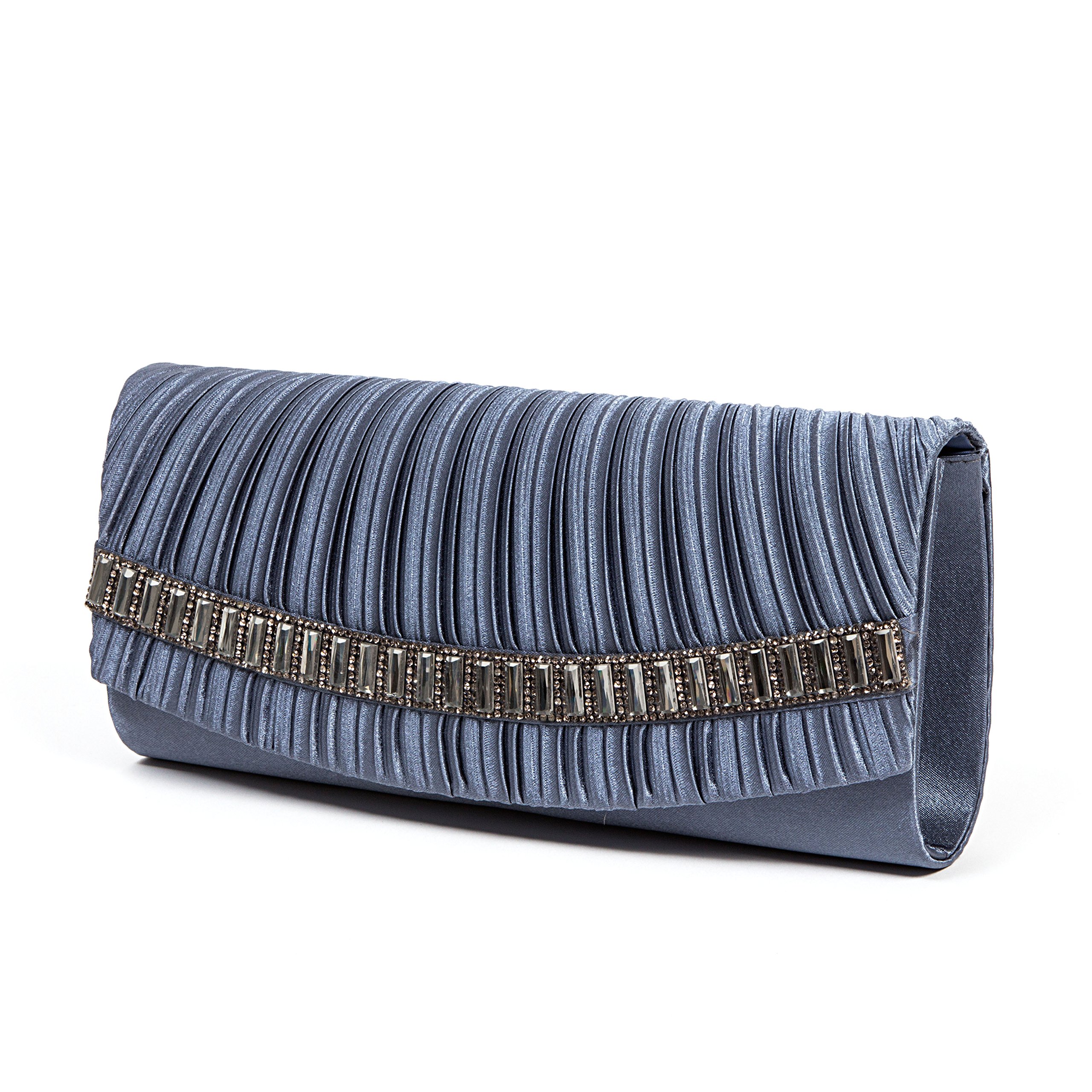Flap Dressy Bag with rectangle Rhinestones, EDNA BAG