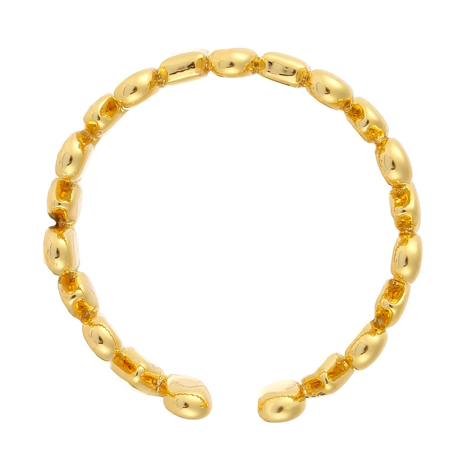 Itcoery Women's Irregular Simple Ring Many Ellipse Knuckle Thumb Stackable Gold Adjustable Finger Jewelry