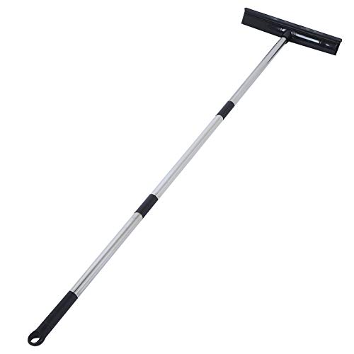 Multifunction Telescopic Floor Carpet Broom Pet Hair Dust Removal Cleaner Sweeper Cleaning Tools for Home (Black)