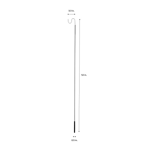 Organize It All 2 Pack Easy Reach Hook | Dimensions: 3.25 x 0.50 x 52.00 | Light Weight | Perfect for Reaching high Items | Closet Accessories | Sliver