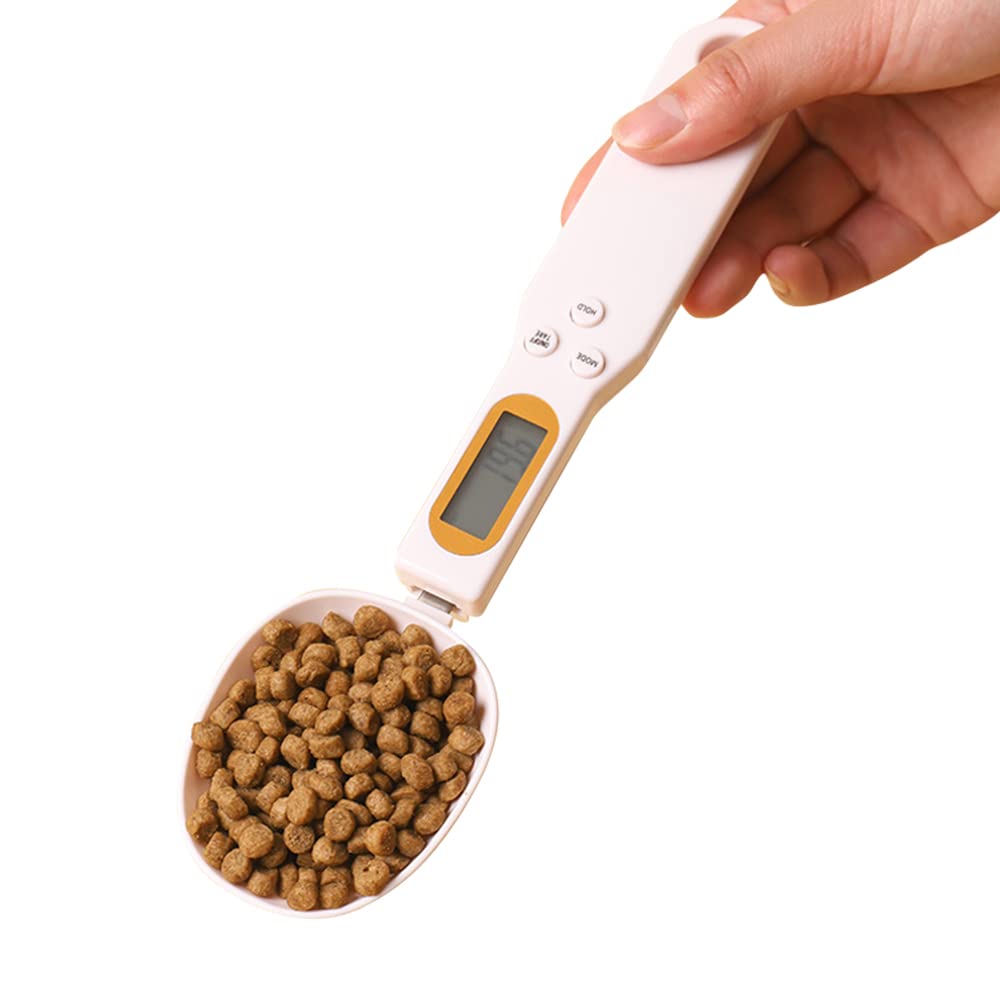 Digital Spoon Scale,Electronic Food Scale Digital Weight Grams and OZ,Kitchen Measuring Spoon Scale Coffee Scale for Coffee Power,Pills,Oil,Baking 500g/0.1g Measuring Spoons(White)