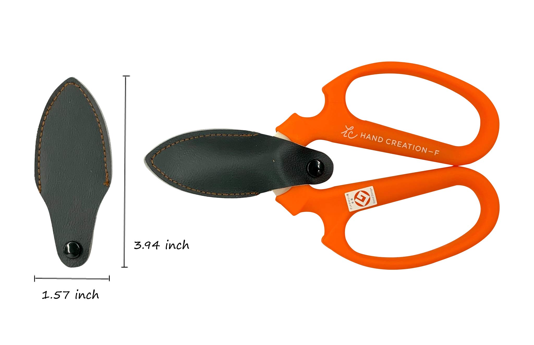 Sakagen Flower Scissors Hand Creation F-170 (Orange, 170mm)