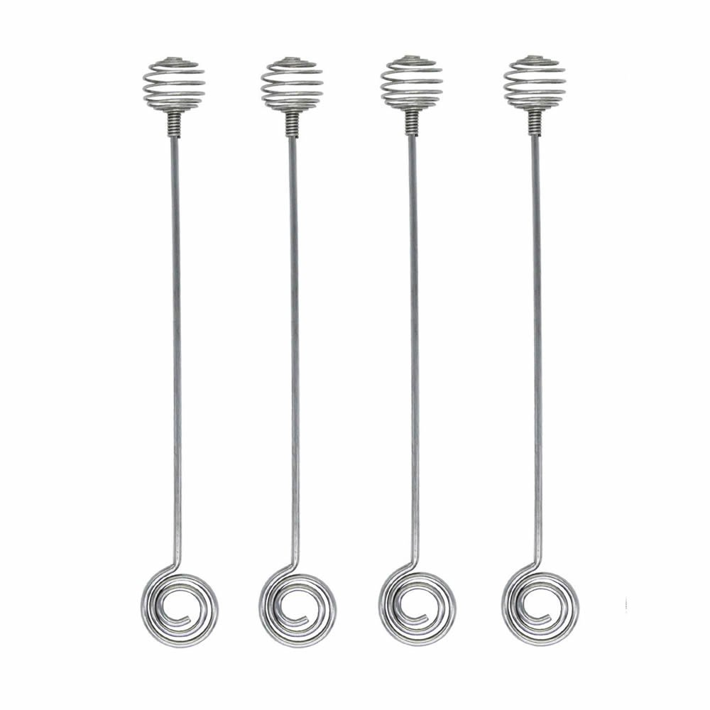 ISKYBOB 4 Pack Stainless Steel Honey Stick Dipper,19.6 cm/7.7'' Long