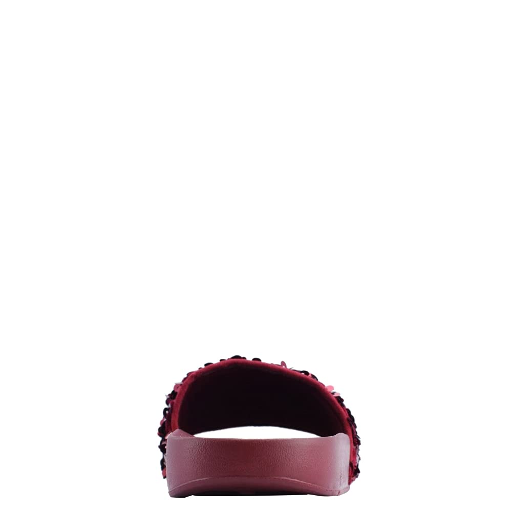 Guess Women's Savan10 Slide Sandal, Red, 7
