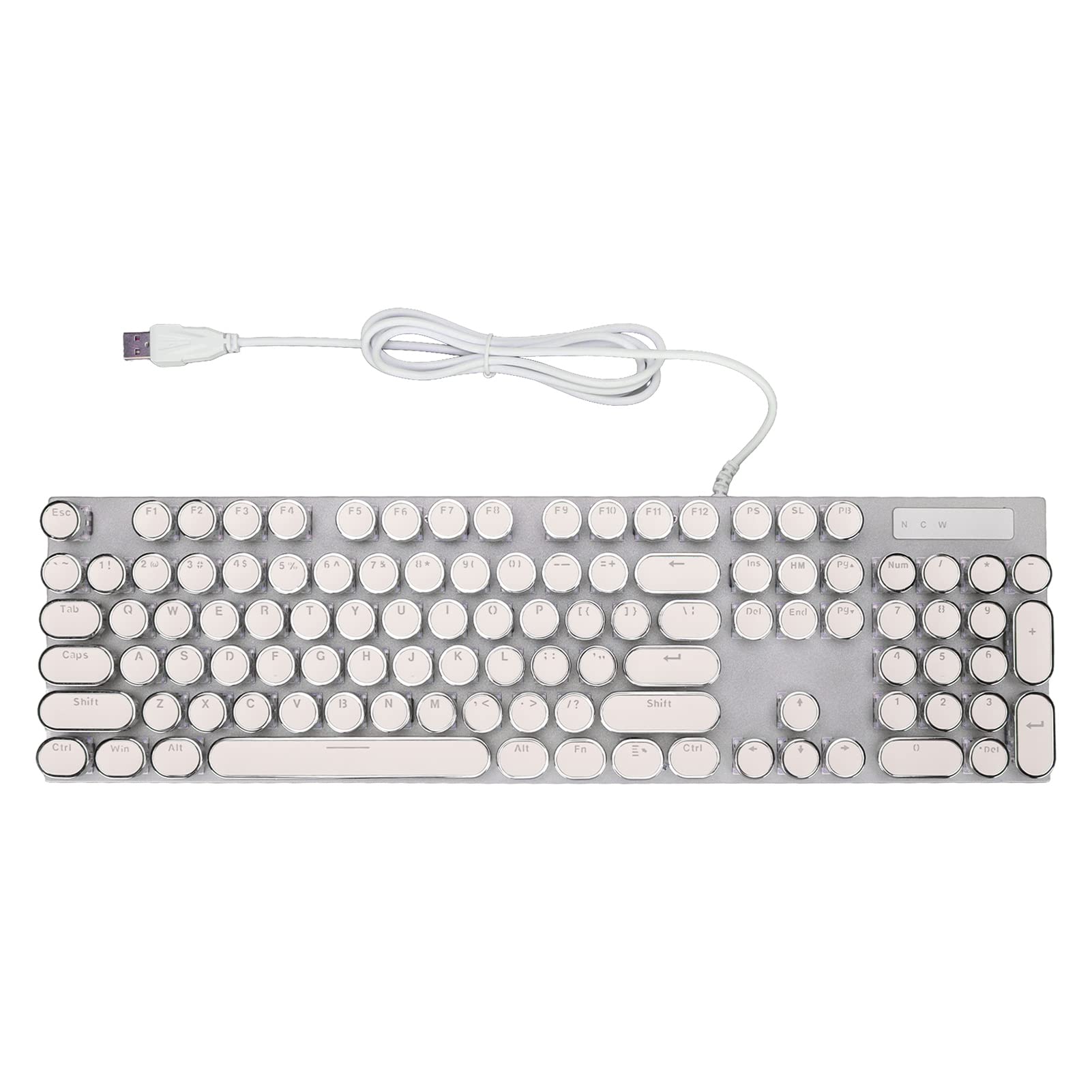 Janzoom Mechanical Gaming Keyboard Ergonomic Design 104 Keys Typewriter Style Mechanical Keyboard for Office (Red Switch)