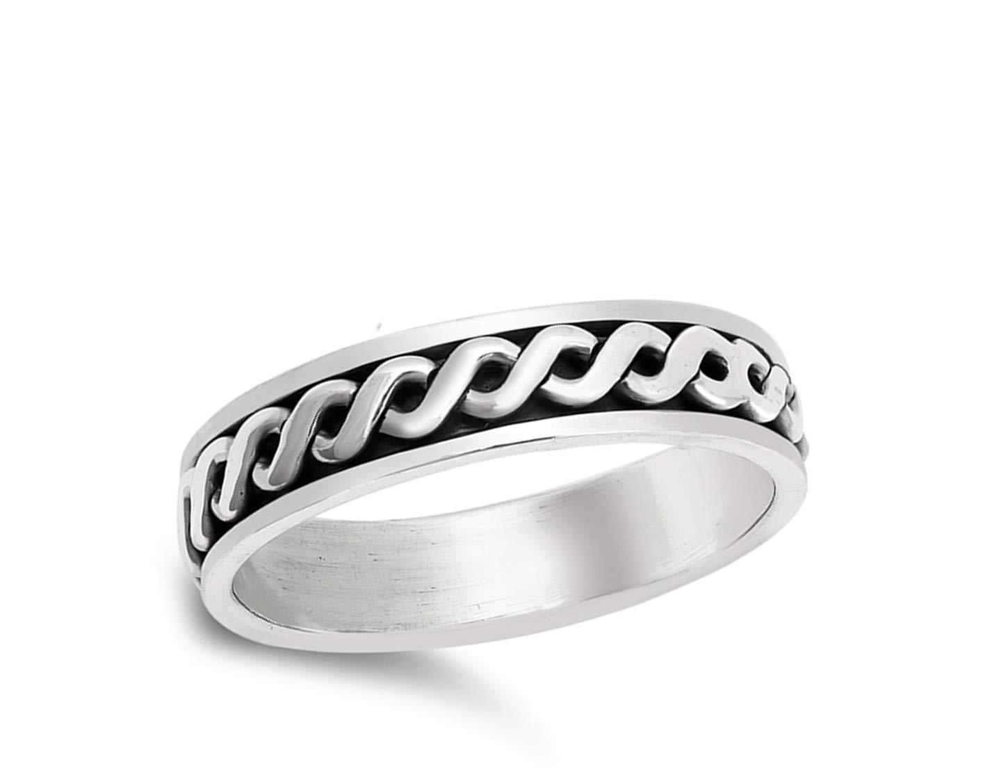 Fashion Oxidized Celtic Twist Knot Ring New .925 Sterling Silver Band Size 11