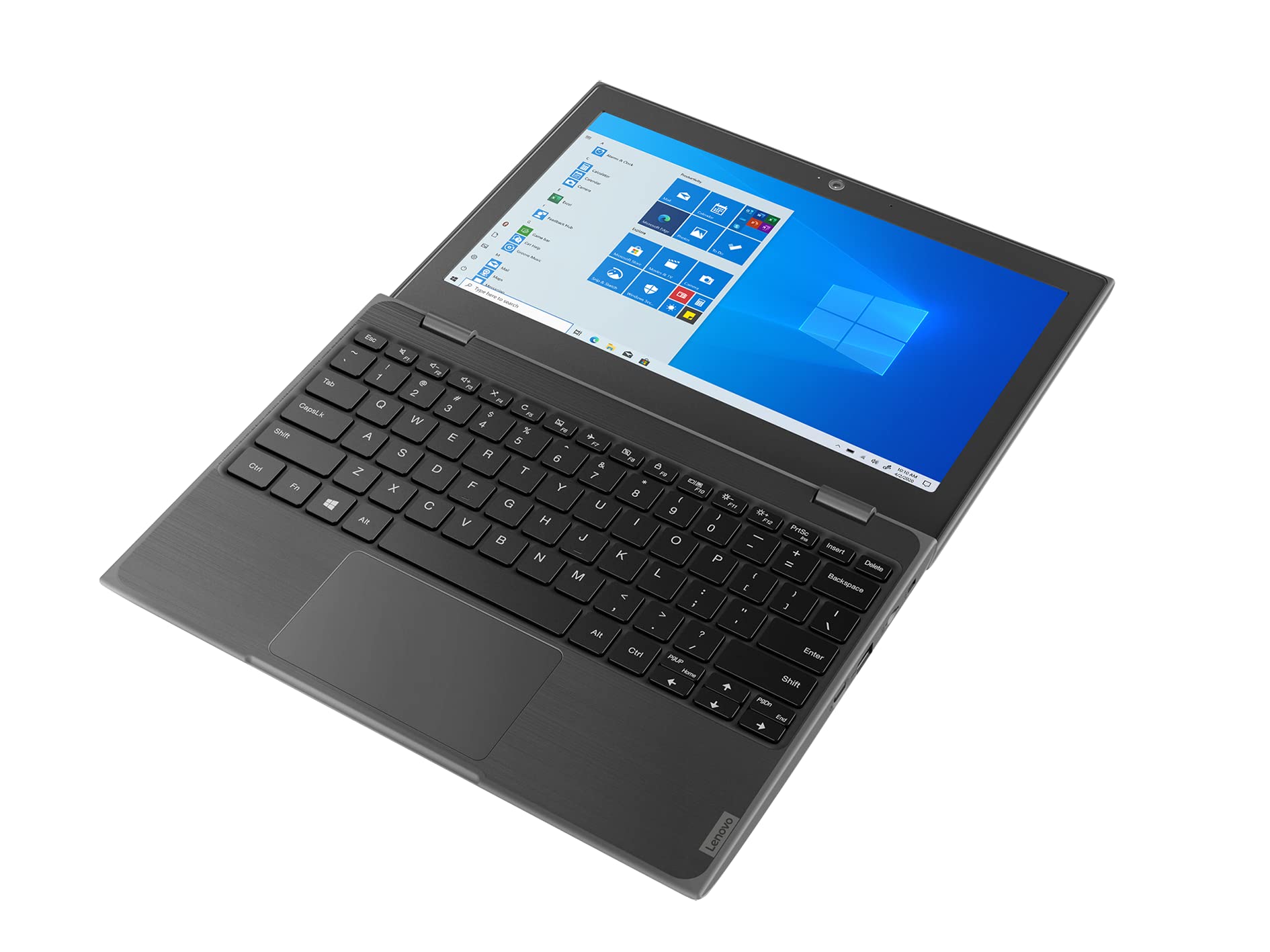 Lenovo 2022 100e 2nd Gen AST 11.6" HD Laptop, Intel Celeron N4020 Processor, 4GB RAM, 128GB eMMC, HD Webcam, Intel Integrated Graphics, Windows 10 Pro, Black, 32GB Snow Bell USB Card