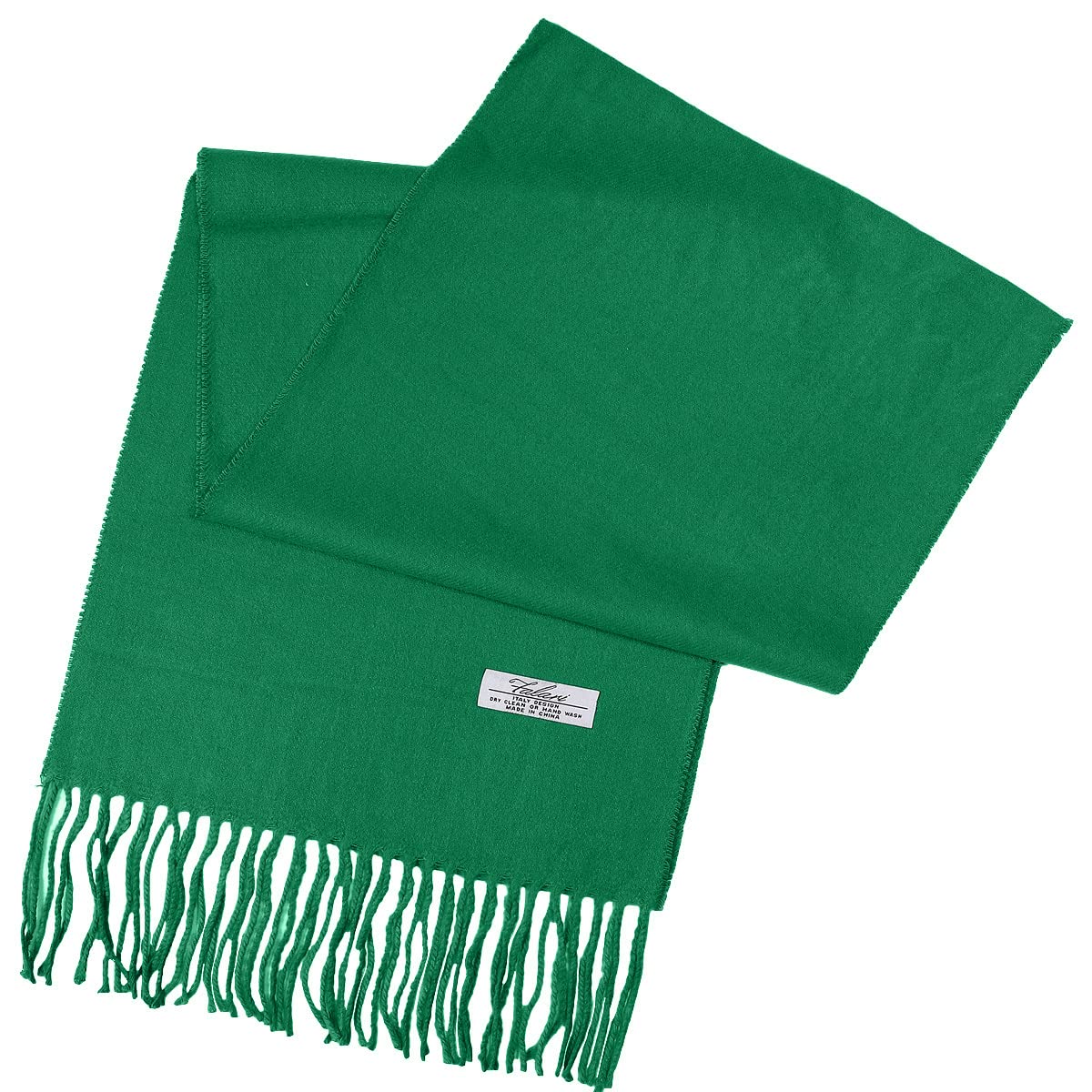 Falari Men Women Unisex Cashmere Feel Scarf 78" X 12" Solid Color Kelly Green A19-22