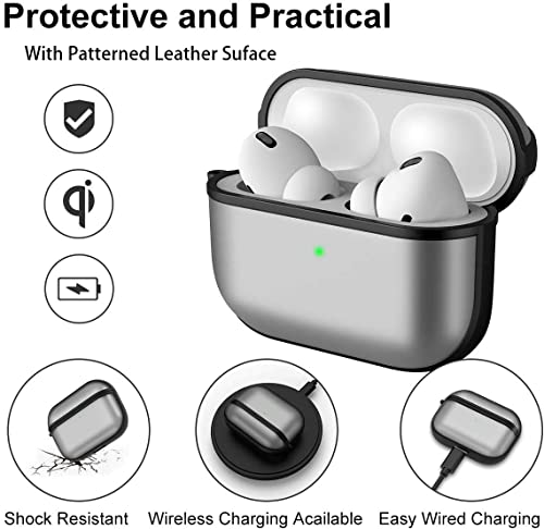 Printing Pattern Leather Cover Case with Carabiner Compatible with AirPods Pro (2019) / Ladybug and Blossom