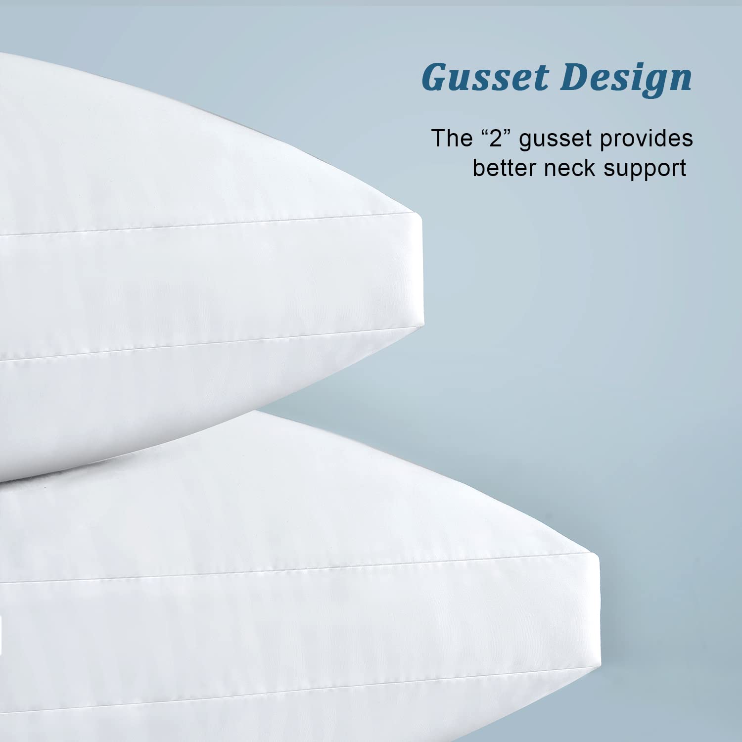 EIUE Bed Pillows for Sleeping 2 Pack Queen Size,Super Soft Down Alternative Microfiber Filled Pillows,20 x 30 Inches,White