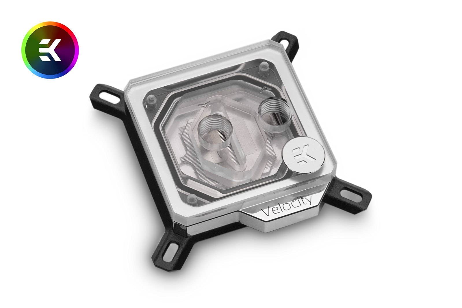EK Water Blocks EK-Velocity D-RGB Valve - Nickel + Acrylic