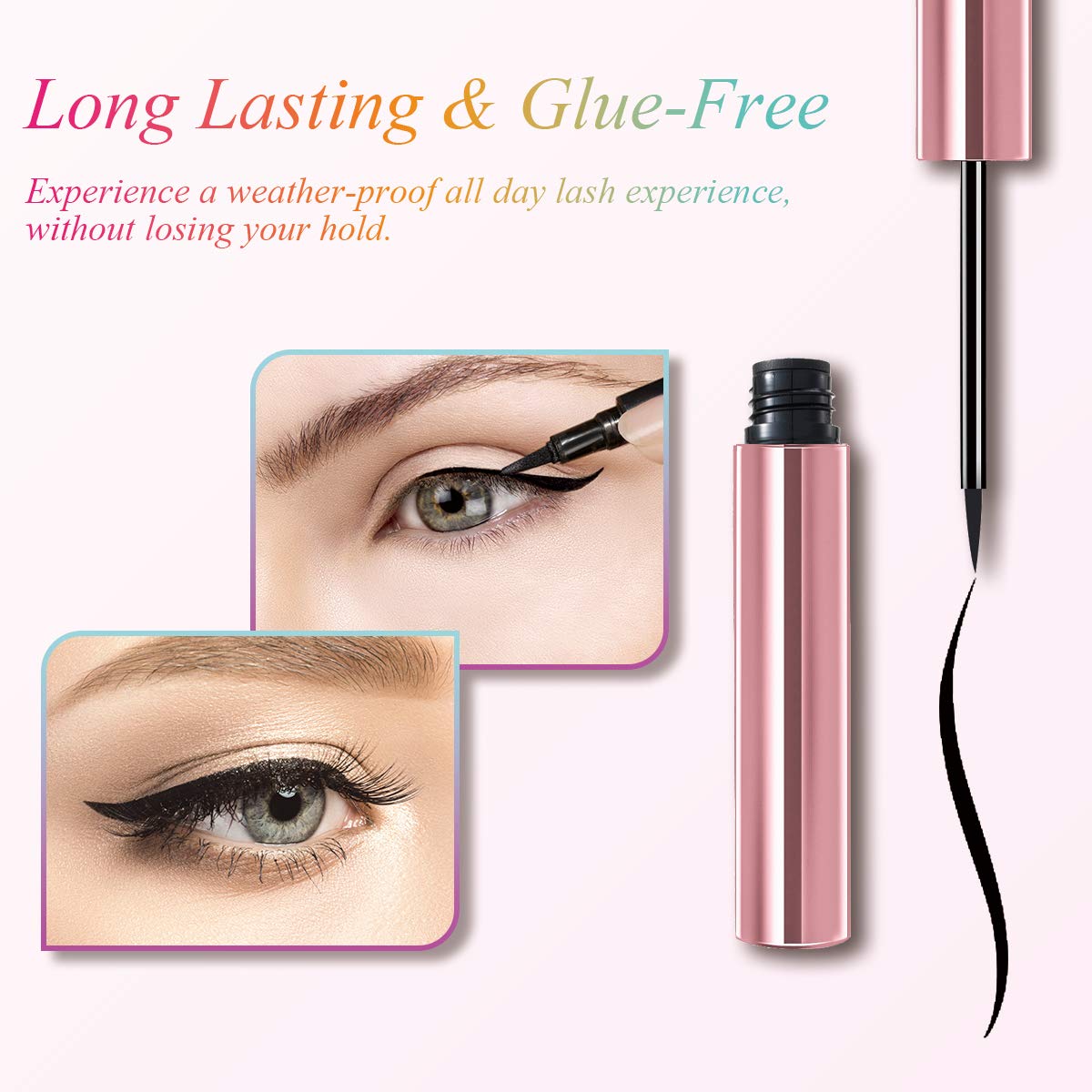 VESHELY Magnetic Eyelashes with Eyeliner 5 pairs