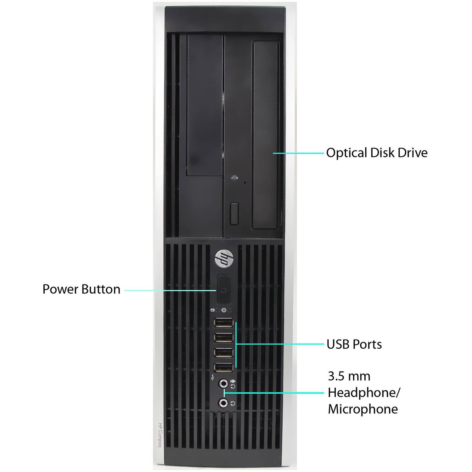 HP Elite Desktop Computer, Intel Core i5 3.1GHz, 8 GB RAM, 500 GB HDD, WiFi, Keyboard & Mouse, Dual 17in LCD Monitors Brands Vary (Upgrades Available) DVD-RW, Windows 10 (Renewed)