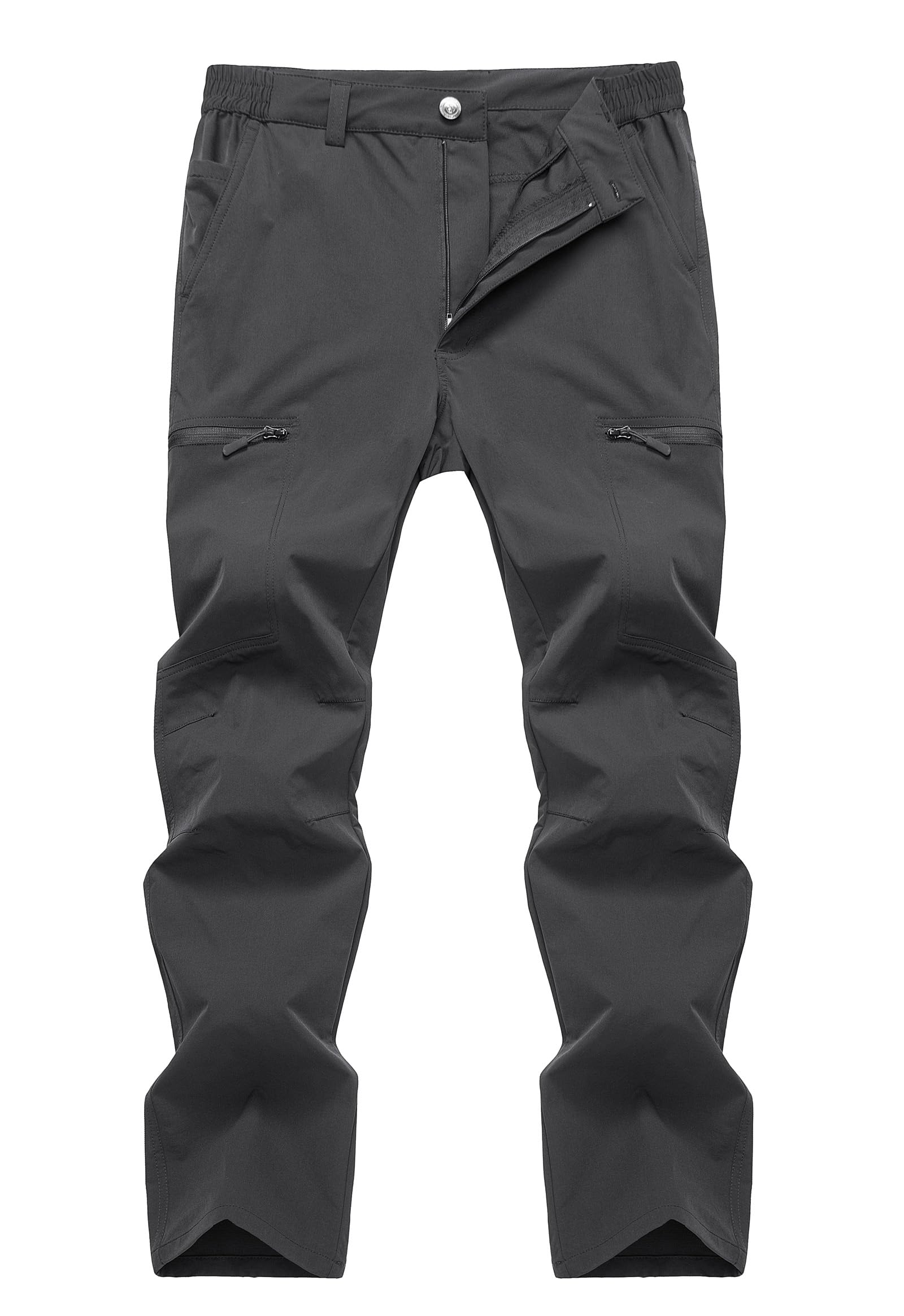 EKLENTSON Work Pants for Men Construction Combat Pants Breathable Fishing Climbing Pants, Dark Grey, 36