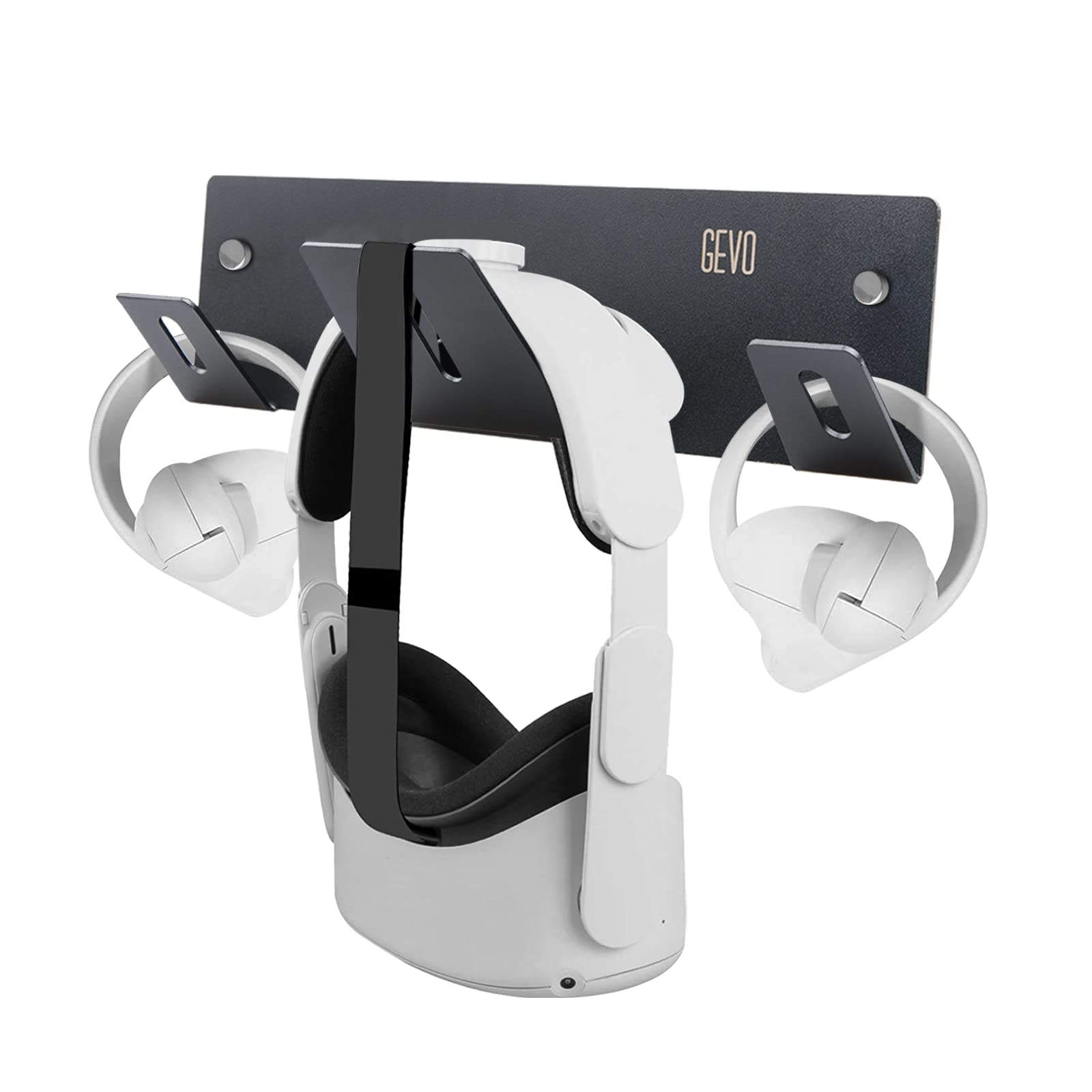 GEVO Wall Mount Multifunctional Stand Hook for Oculus Quest 3, Quest 2, Quest, Rift, Rift S, Valve Index, HTC Vive, HP Reverb G2, PlayStation VR Headsets Controllers, Universal Storage Stand Hook