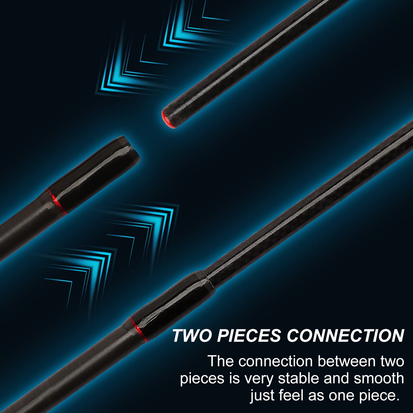 Fertilundant Casting Fishing Rod,7Ft Durable Combo Lightweight Sensitive Fishing Pole,2pcs Design Carbon Fiber ML Casting Seafishing Rod