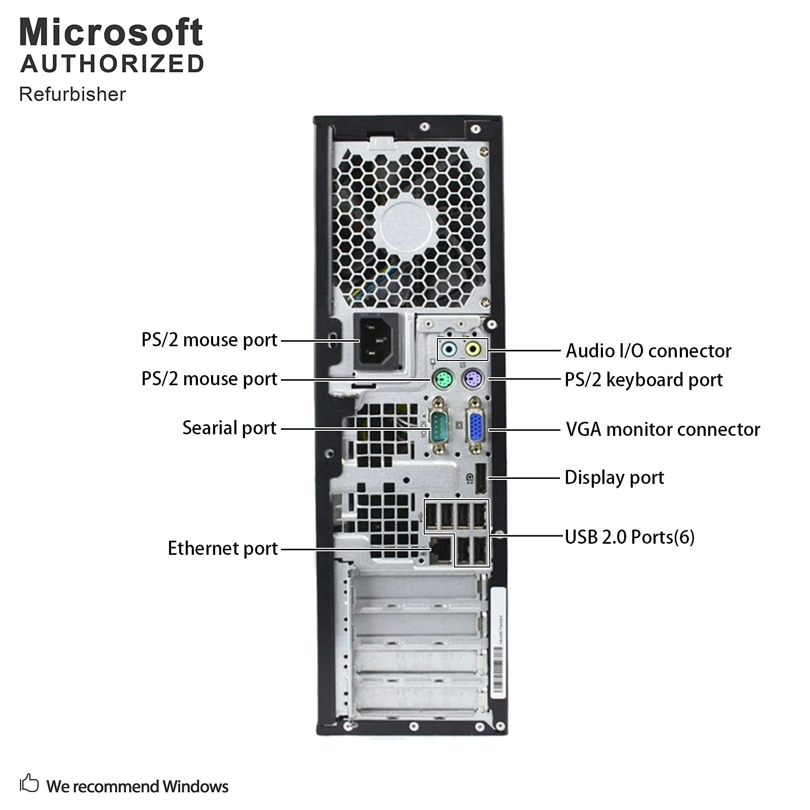 HP Elite Desktop Computer Tower PC Intel Ci5-2400, 16GB Ram, 2TB HDD, Wireless WiFi, Bluetooth Adapter, DVD-ROM, Keyboard Mouse 24 inches Dual LCD Monitor Brands Vary, Windows 10 (Renewed)