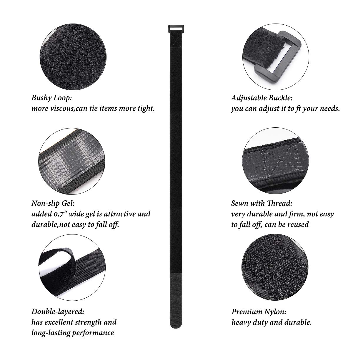 EUGO Bike Rack Straps, Reusable Adjustable Bicycle Bike Wheel Stabilizer Straps with Strong Gel Grip, Fixing Various Types of Bicycles Tire(2 Pack)
