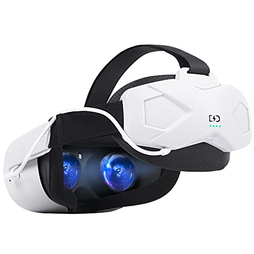Head Strap with Battery Pack for Oculus Quest 2 VR Headset, with 5000 Mah Battery, Perfect Replacement Quest 2 Elite Strap